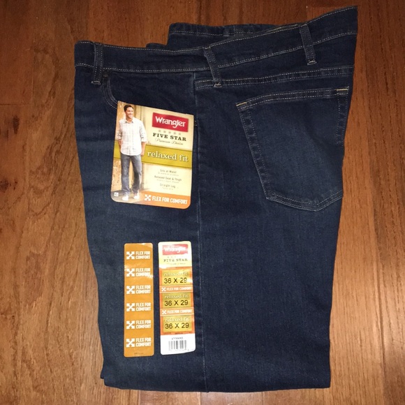 Wrangler | Jeans | Mens Wrangler Five Star Premium Denim Relaxed Fit ...